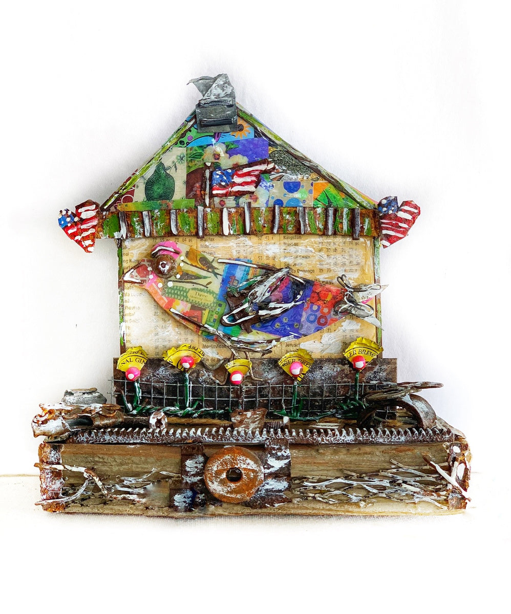 Bird on Newspaper – Deane V Bowers Art