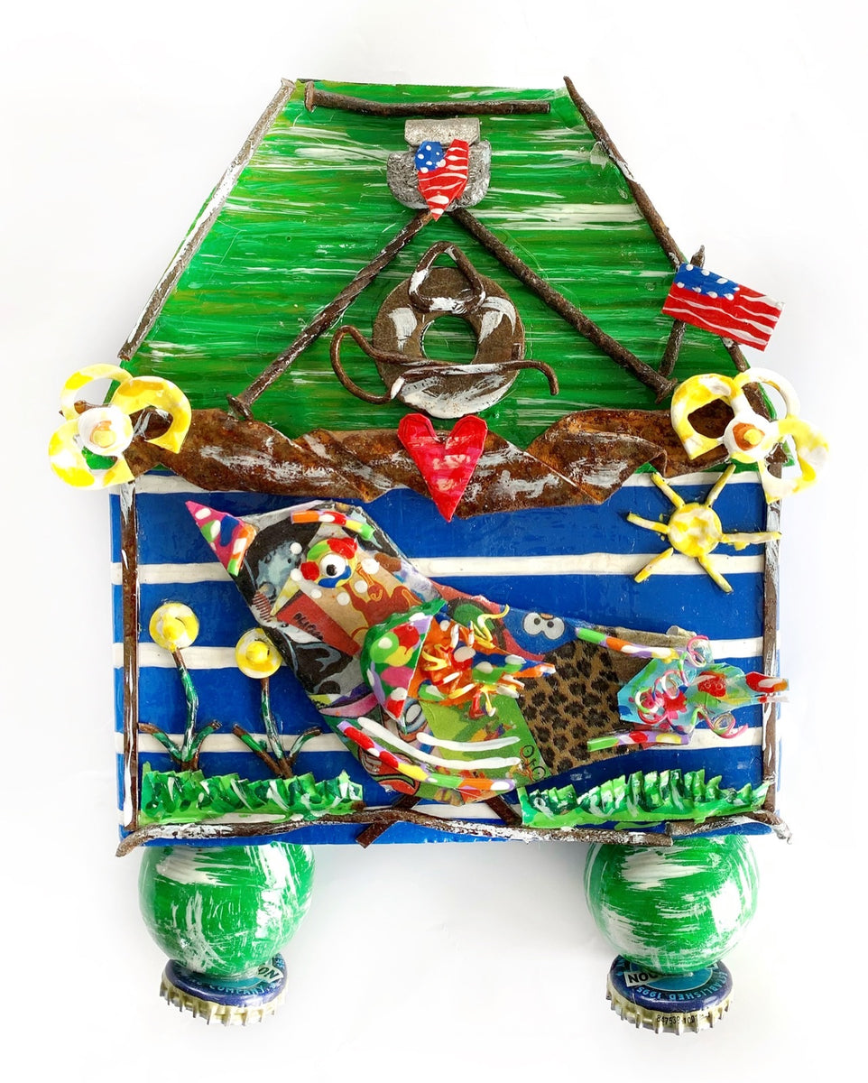 Royal Blue and a Bird – Deane V Bowers Art