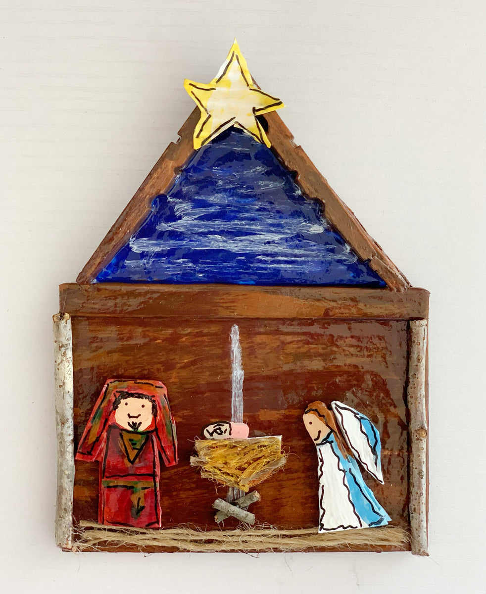 Nativity Ornament (Joesph in maroon) – Deane V Bowers Art