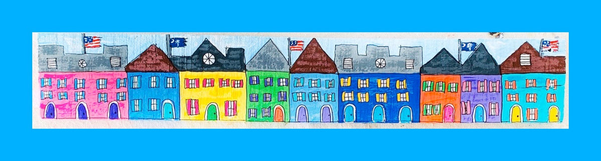A Rainbow Row of Cottages – Deane V Bowers Art